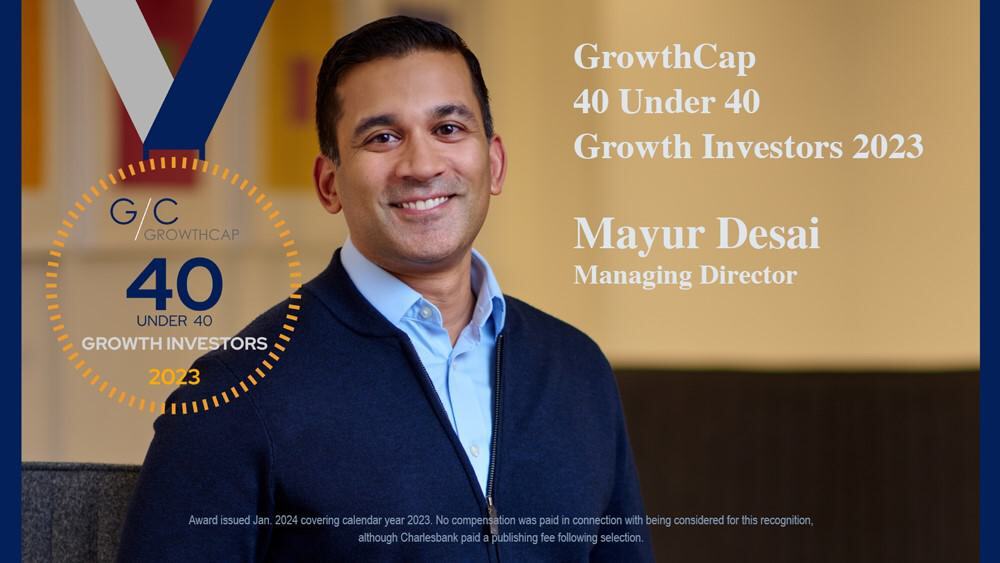 Mayur Desai Named to GrowthCap’s “Top 40 Under 40 Investors of 2023” | News and Insights ...